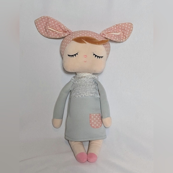Metoo | Toys | Metoo Sleeping Angela Plush Blue Baby Bunny Rabbit Doll ...